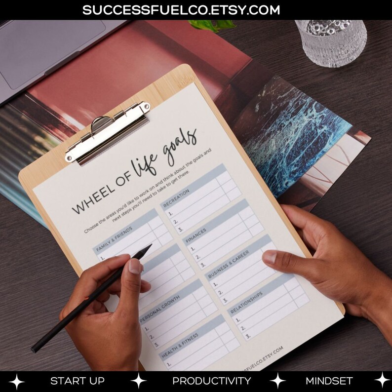 Wheel of Life Printable, A4 Printable Journaling, Dream Manifestation ...