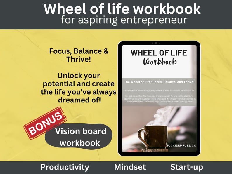 Wheel of Life Printable, A4 Printable Journaling, Dream Manifestation ...