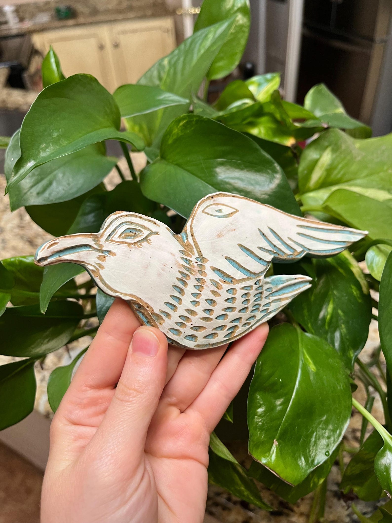 Bird Dove Wall Hang Ornament Handmade Pottery Ceramics - Etsy