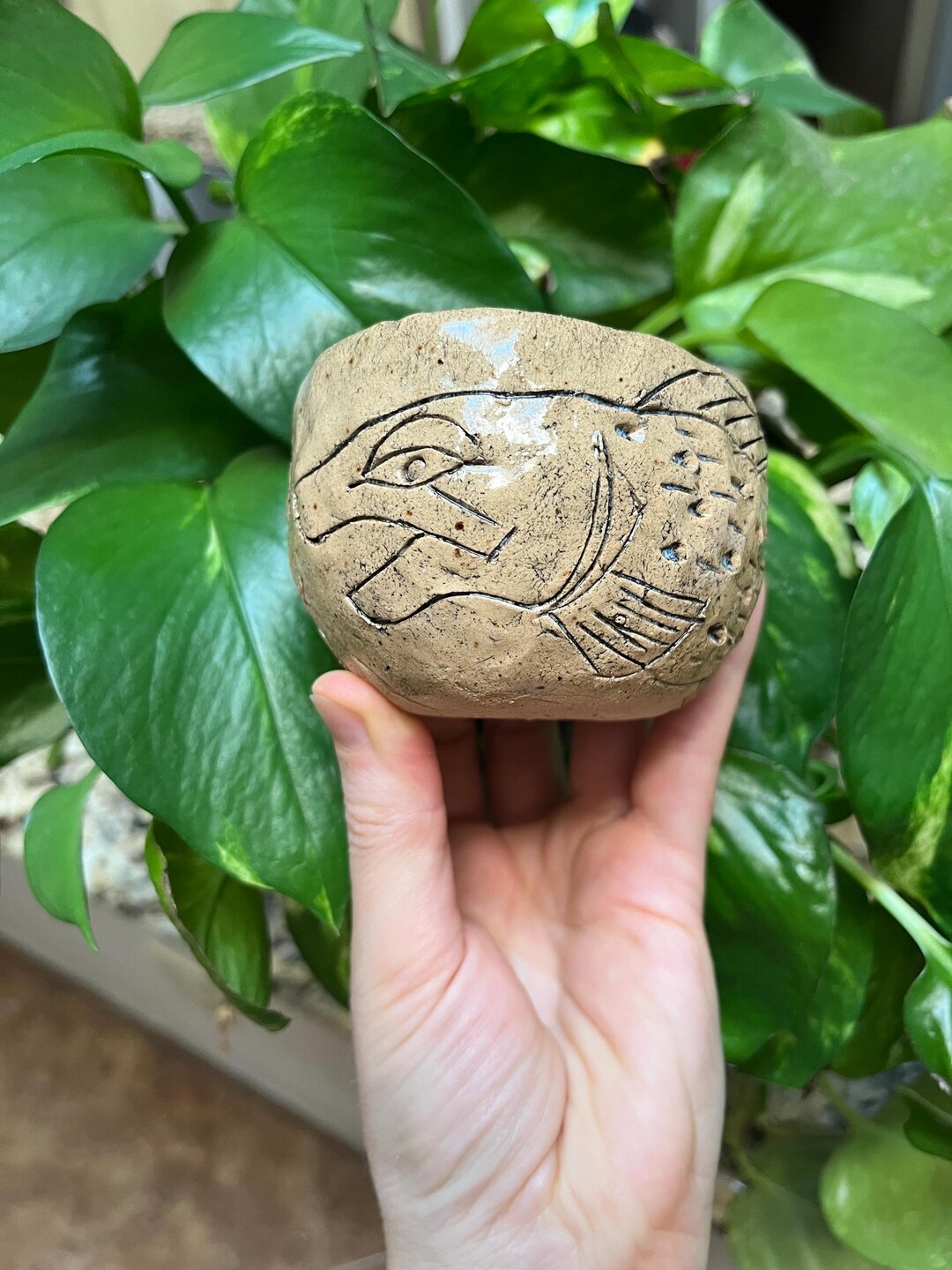 Fish Pinch Pot Planter Hole Handmade Ceramic Pottery - Etsy