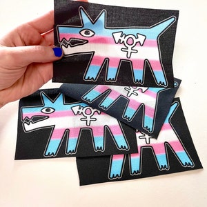 Trans Dog Patch Sew or Glue On - Etsy