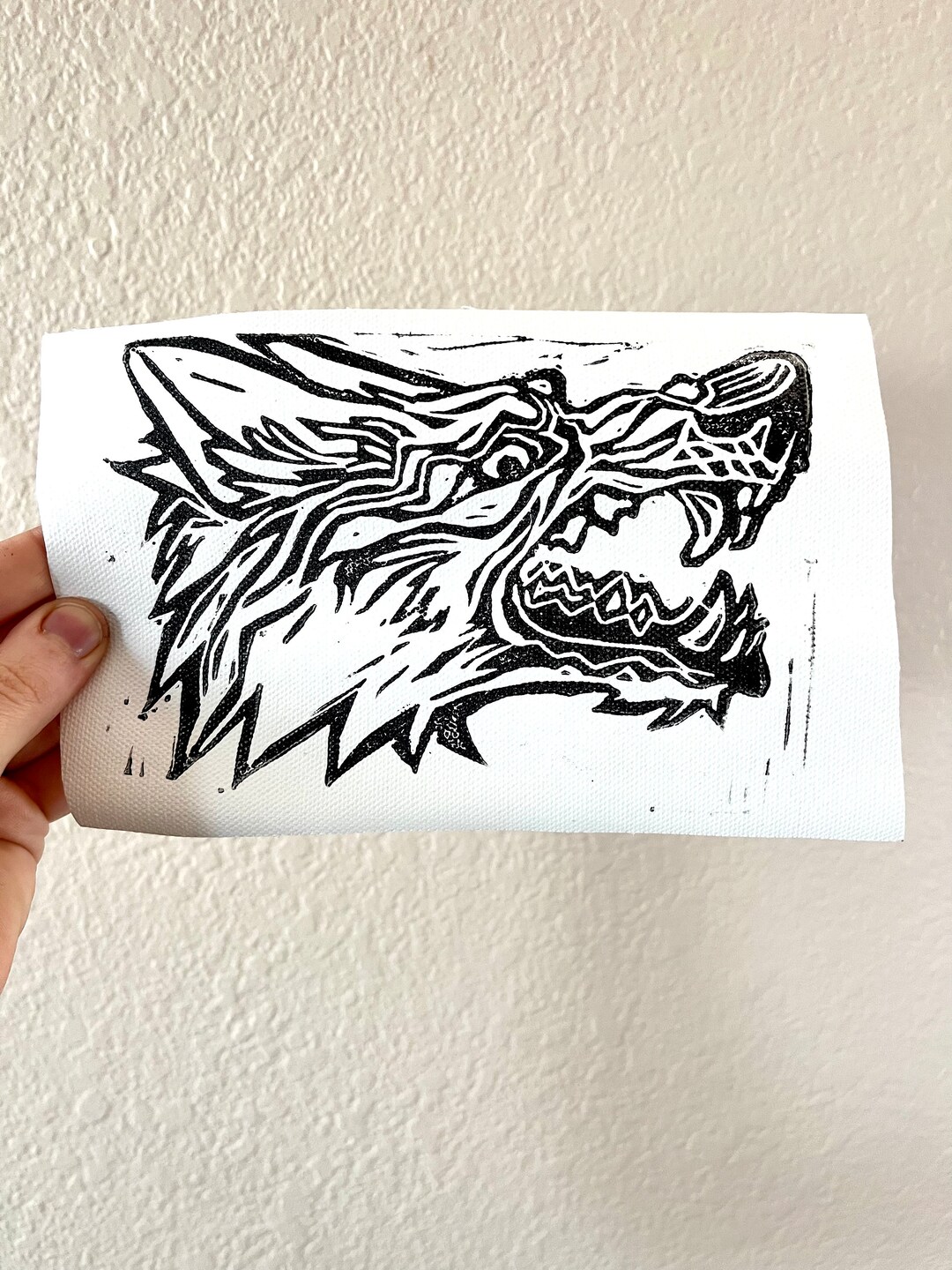 Wolf Head Patch Sew or Glue on Canvas Patch - Etsy