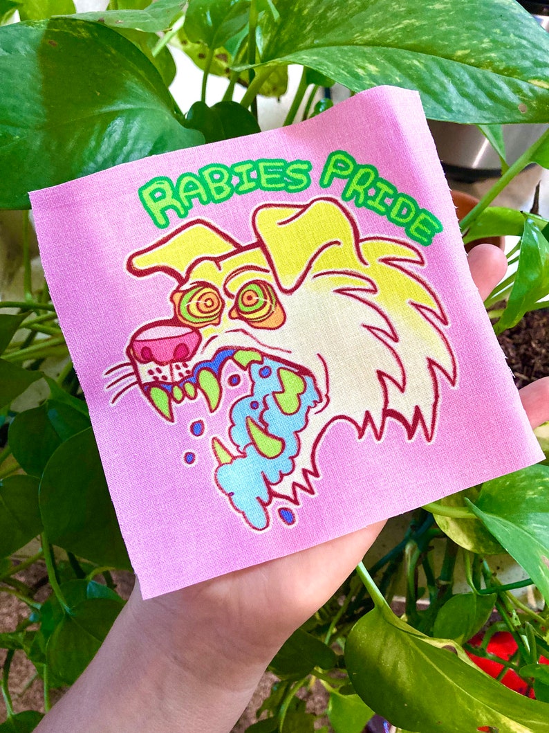 RABIES PRIDE Dog Patch Sew or Glue on 5x5 Inches - Etsy