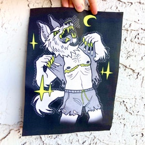 Trans Werewolf Patch Sew or Glue on Back Patch 9x7 Inches - Etsy