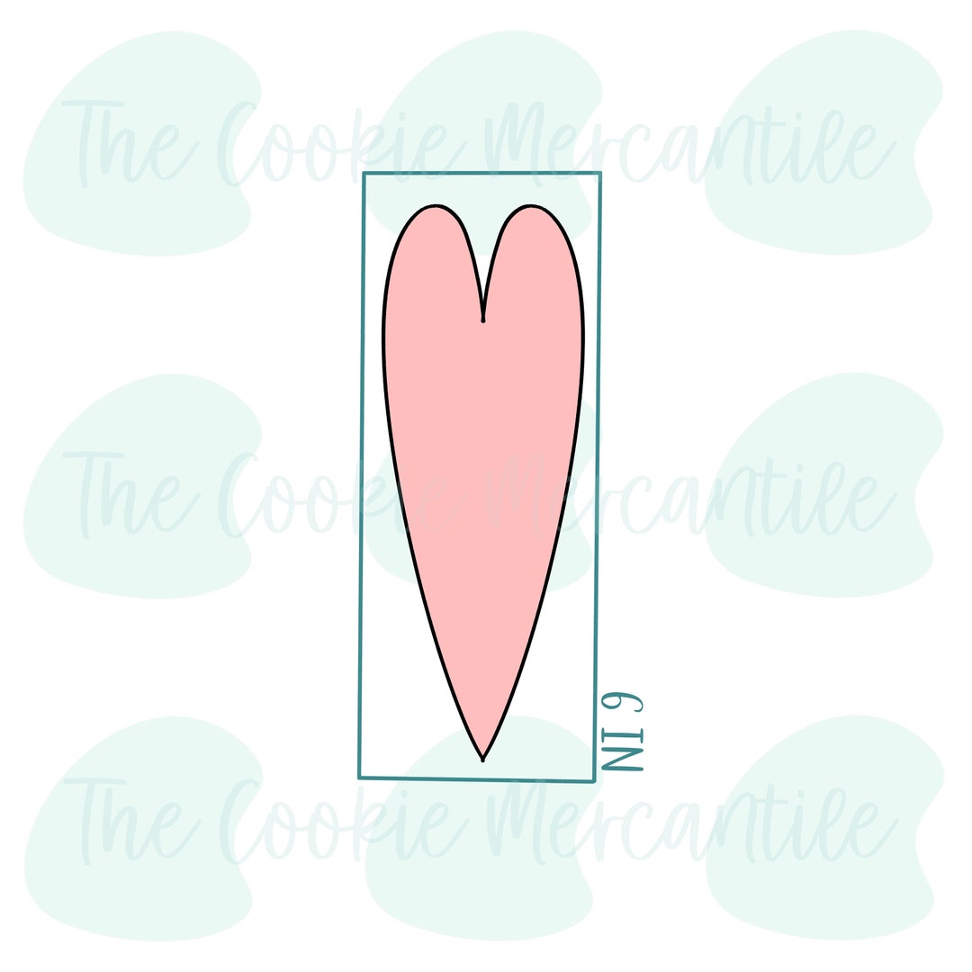 Skinny Heart Stick - Cookie Cutter - Etsy