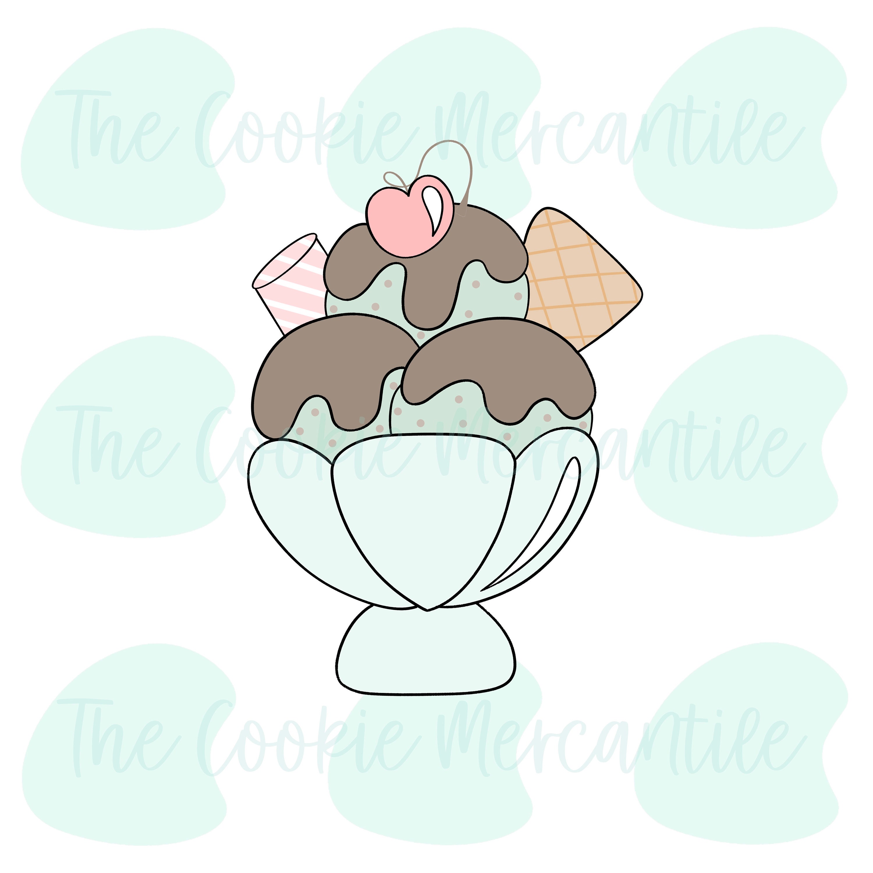 Ice Cream Sundae [surprise Box 2020] - Cookie Cutter - Etsy