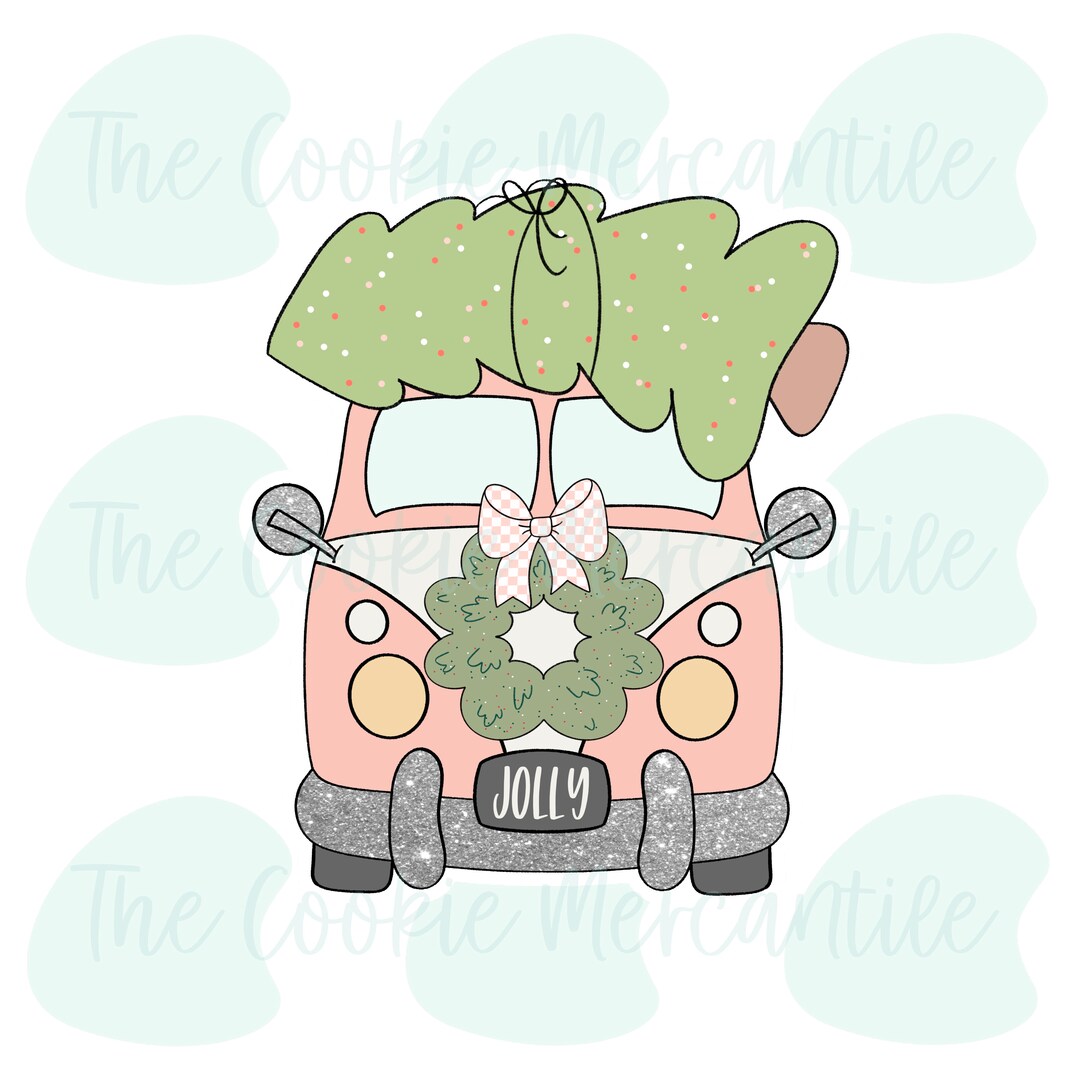 Christmas VW Bus - Cookie Cutter - Etsy