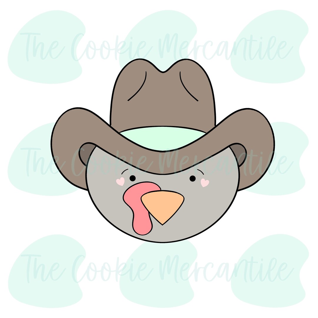 Cowboy Turkey Face - Cookie Cutter - Etsy