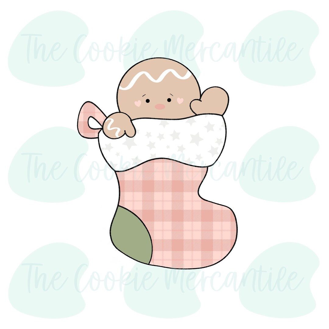 Waving Gingerbread Stocking - Cookie Cutter - Etsy