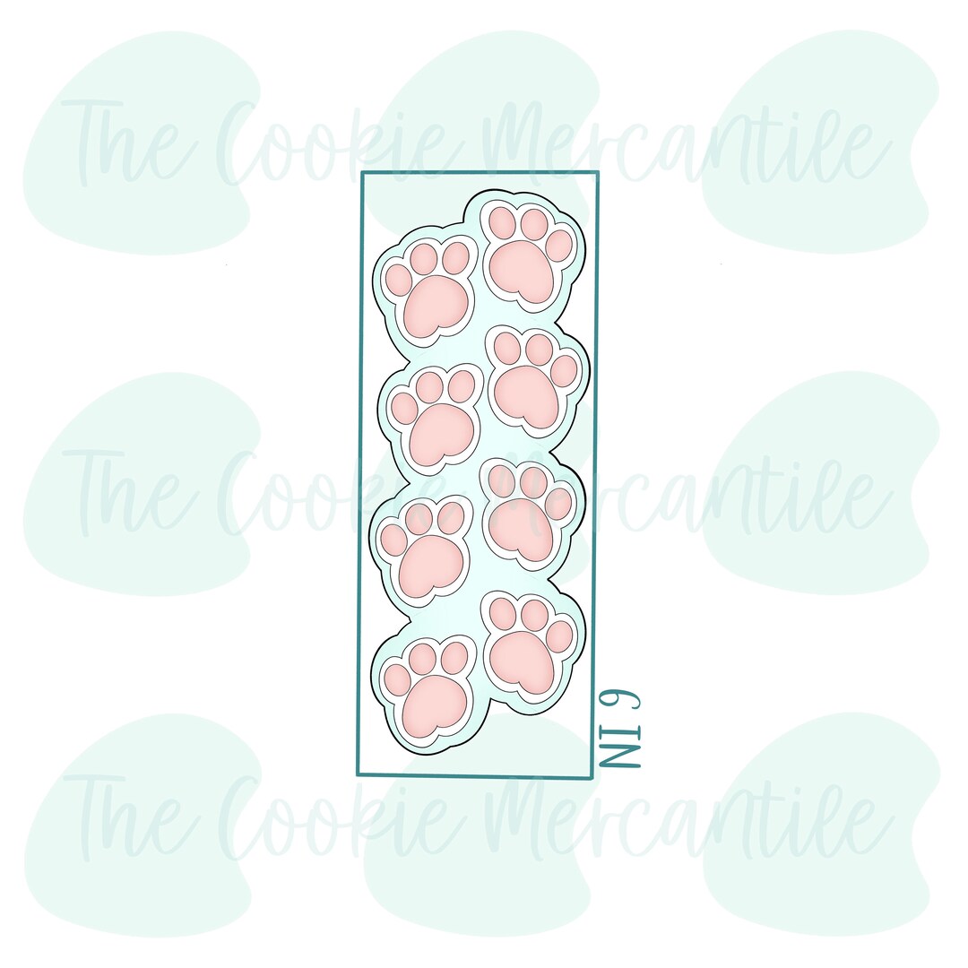 Skinny Bunny Tracks Stick - Cookie Cutter - Etsy