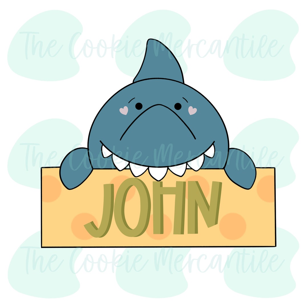 Shark Name Plaque - Cookie Cutter - Etsy