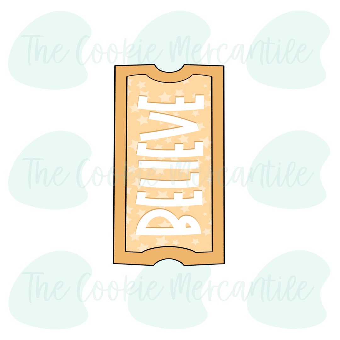 Chubby Ticket Stick [chubby Polar Express Set] - Cookie Cutter - Etsy
