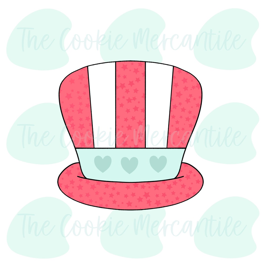 Chubby Uncle Sam Hat - Cookie Cutter - Etsy