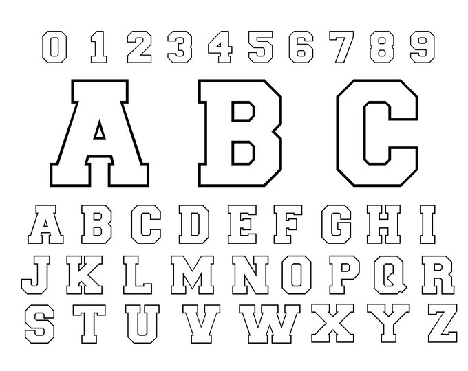 Varsity Alphabet Svg, Sports Alphabet Bundle, Jersey Alphabet Svg ...