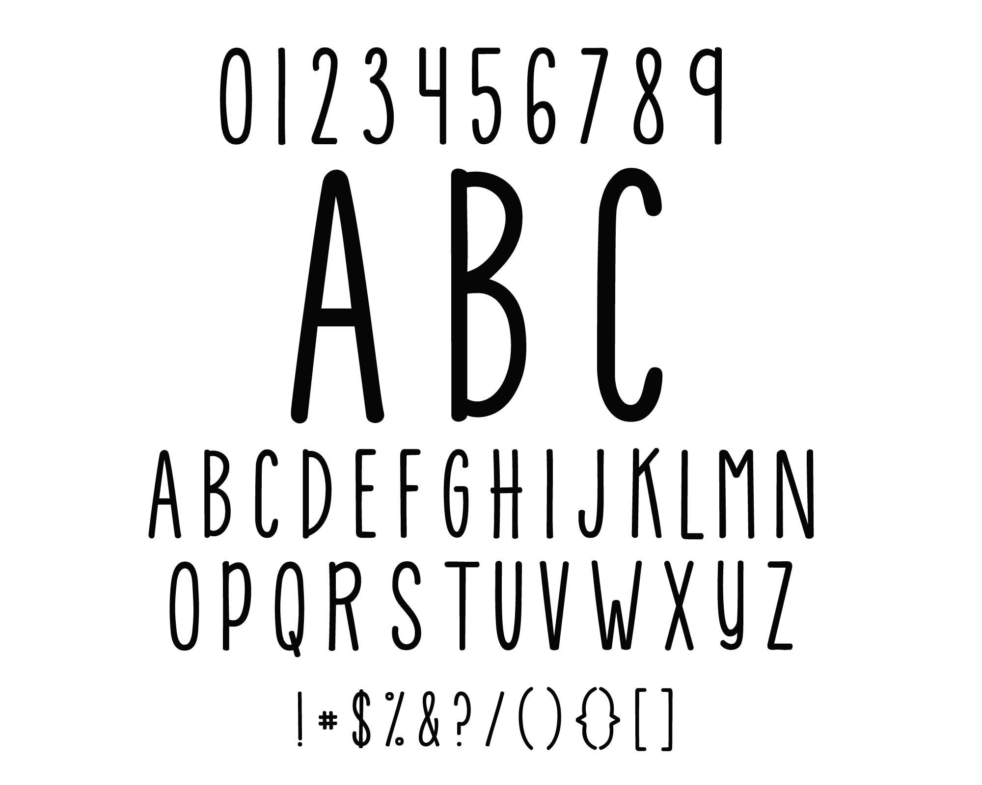 Tall Alphabet, Tall Farmhouse Alphabet, Handwritten Alphabet, Cricut ...