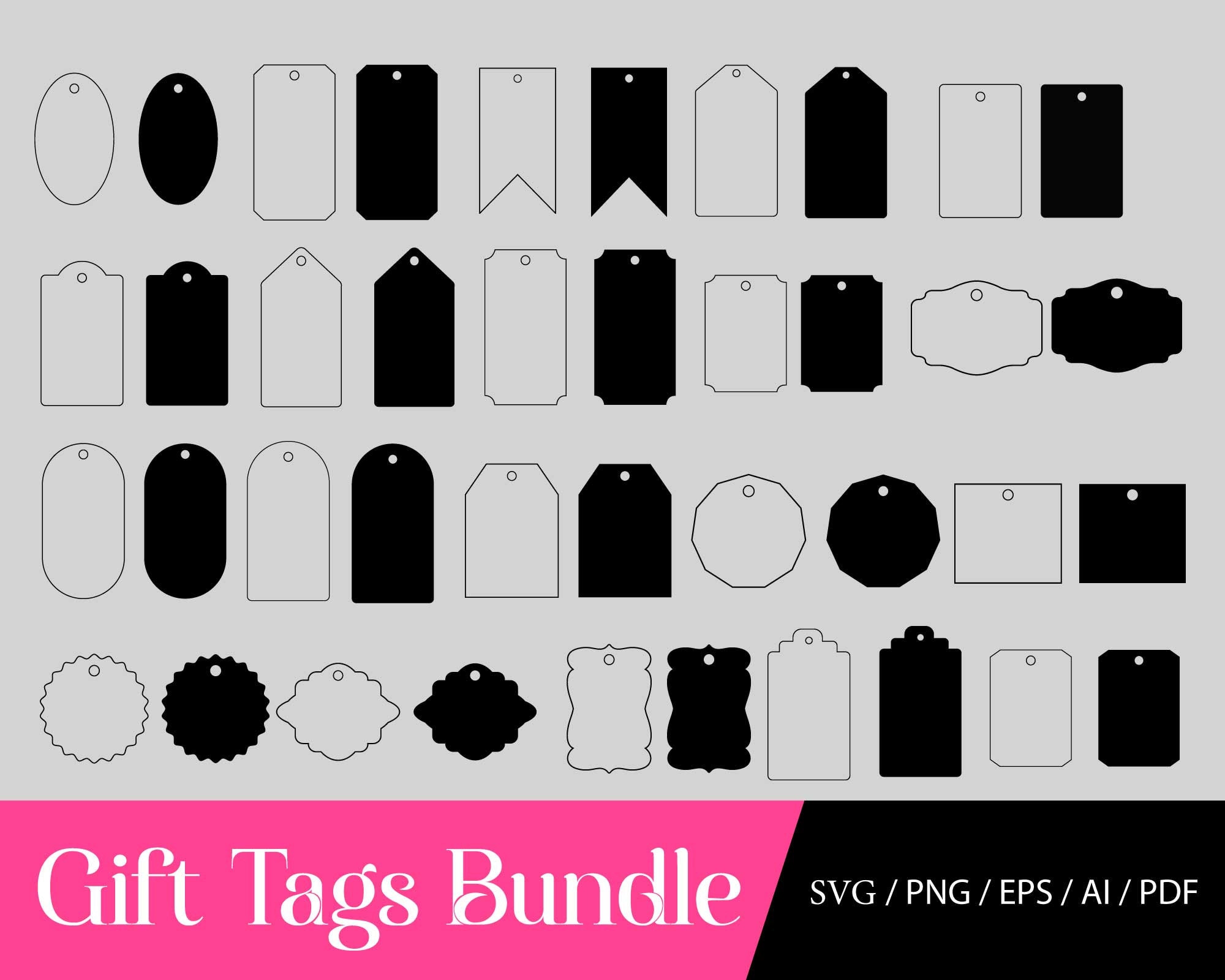 Tags Svg Bundle, Gift Label Svg, Price Tags Svg, Label Svg, Shapes Svg ...