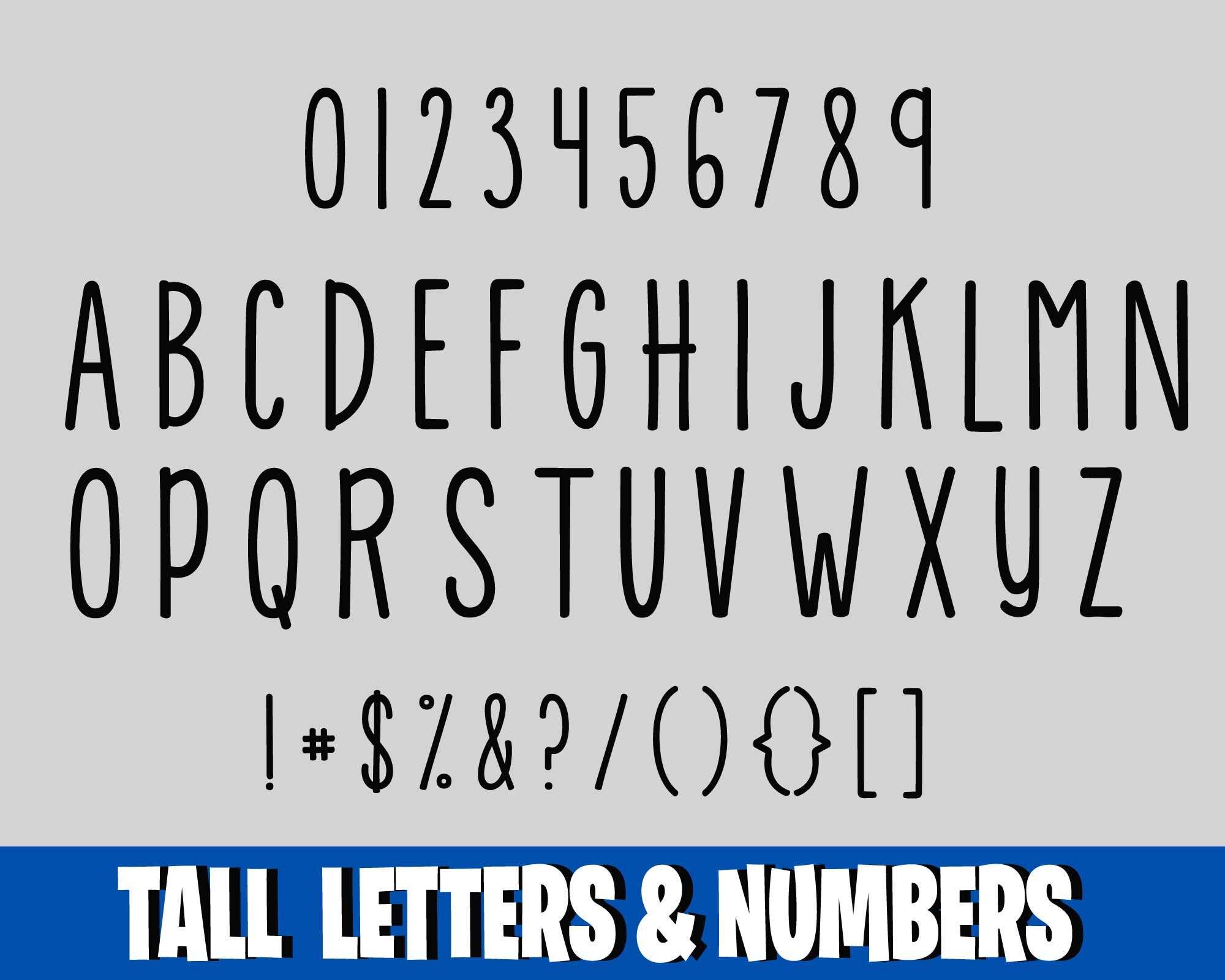 Tall Alphabet, Tall Farmhouse Alphabet, Handwritten Alphabet, Cricut ...