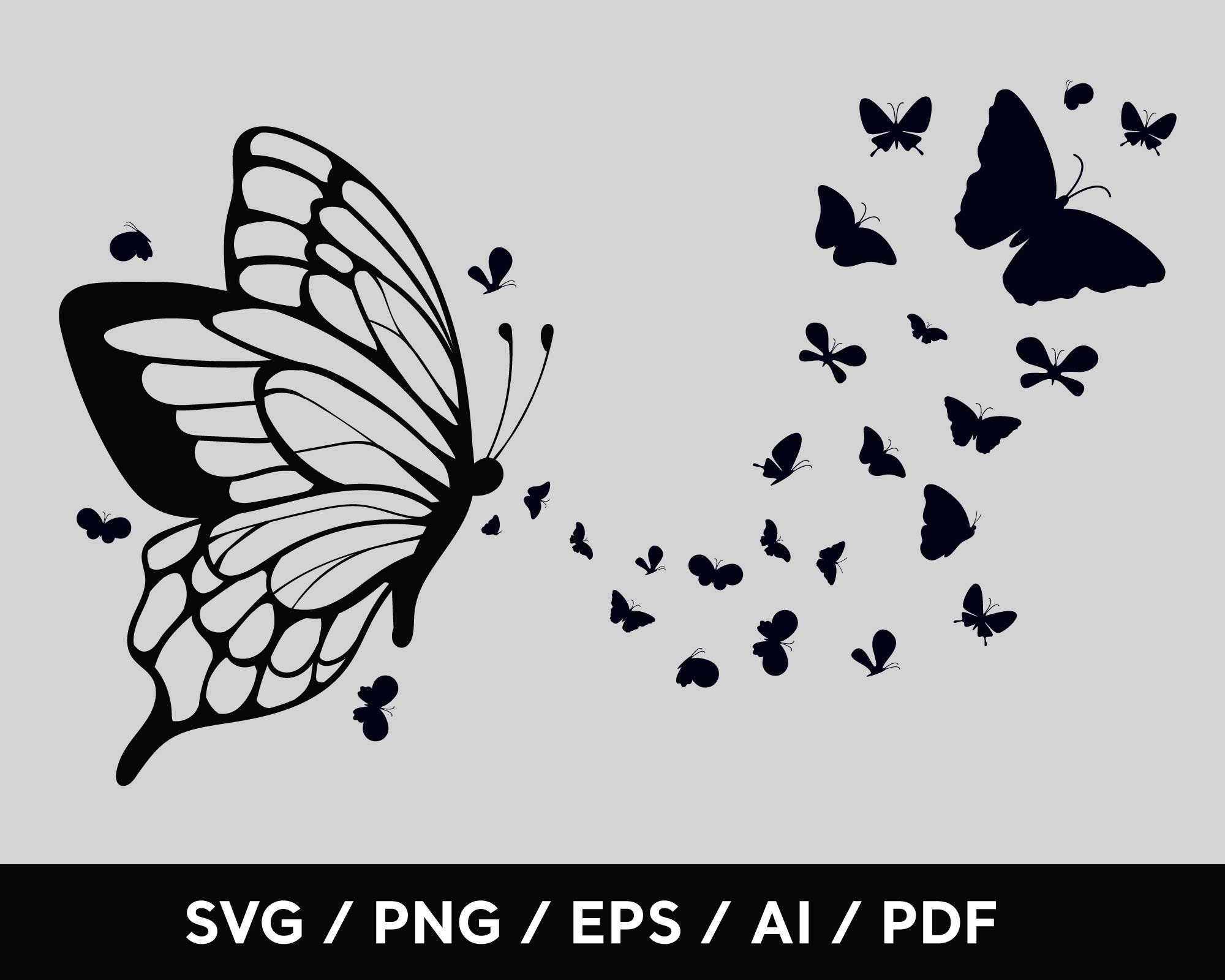 Butterfly Svg, Butterfly Swarm Svg, Butterfly Png, Flying Butterflies ...