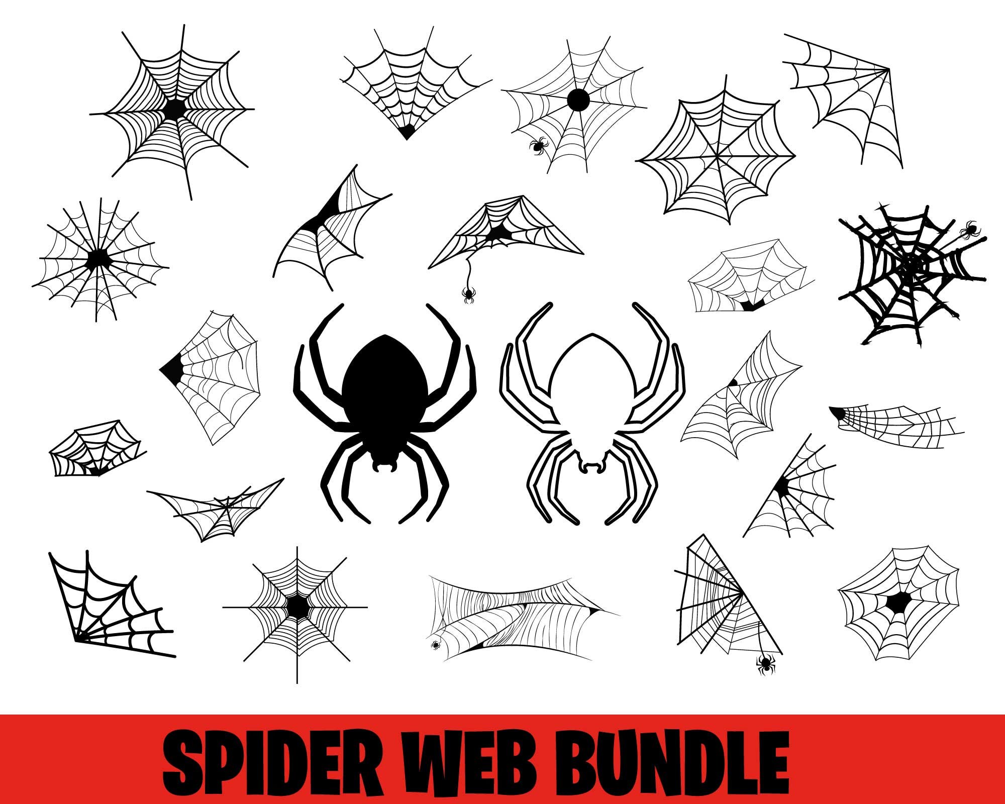 Spider Web Svg Spider Web Bundle Cobweb Svg Spider Web - Etsy