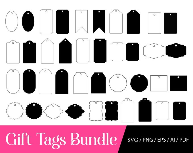 Tags Svg Bundle, Gift Label Svg, Price Tags Svg, Label Svg, Shapes Svg ...