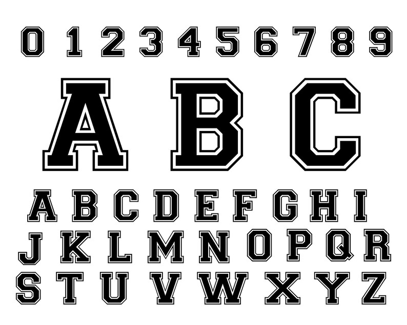 Varsity Font Svg, Sports Font Bundle, Jersey Font Svg, Sports Alphabet ...