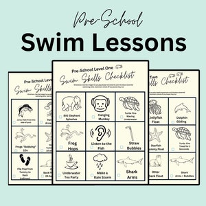 Printable Swim Lesson Checklists for Pre-schoolers, Swim Lessons for ...