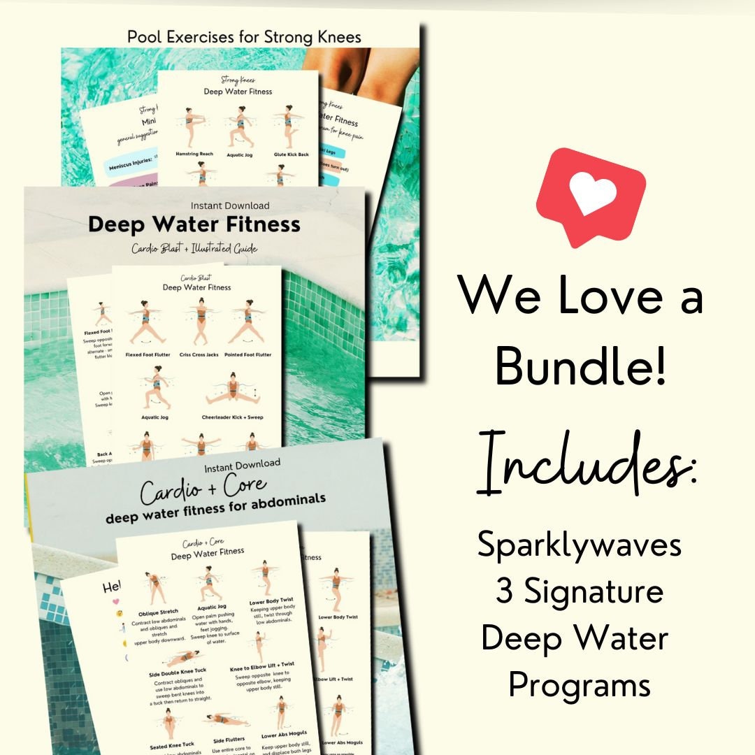 Water Aerobics Fitness Bundle, Pool Exercises for Seniors, Fitness ...