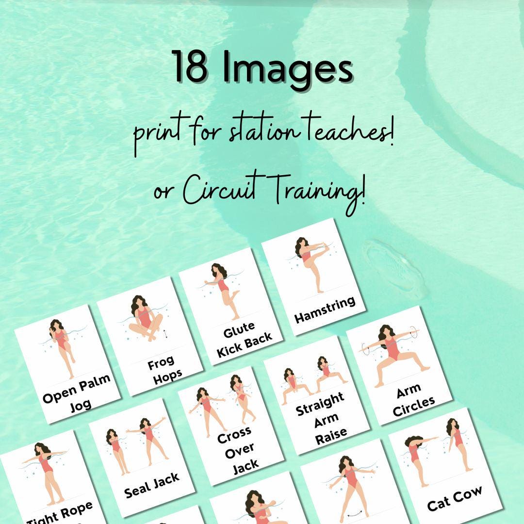 Visual Aids for Group Exercise Instructors, Water Aerobics Class Ideas ...