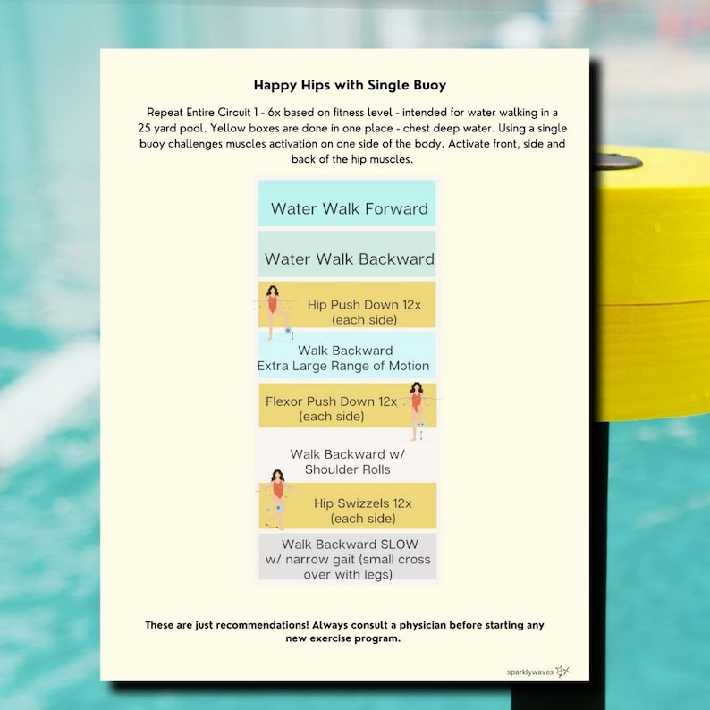 Buoy Water Workout for Seniors, Pool Buoys Water Aerobics, Full Body ...