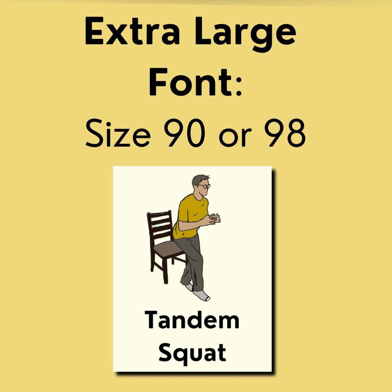 Chair Exercise Visuals for Senior, Exercise Cue Cards for Fitness ...
