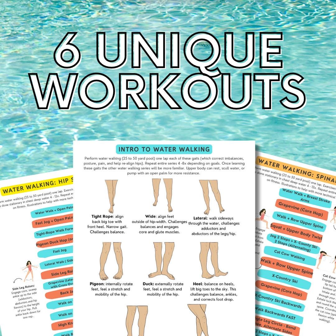 Pool Exercises for Back Pain, Water Aerobics for Sciatica, Water ...