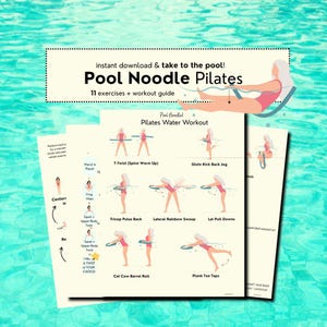 Pool Noodle Pilates PDF, Aquatic Pilates, Water Aerobics, Senior Water ...