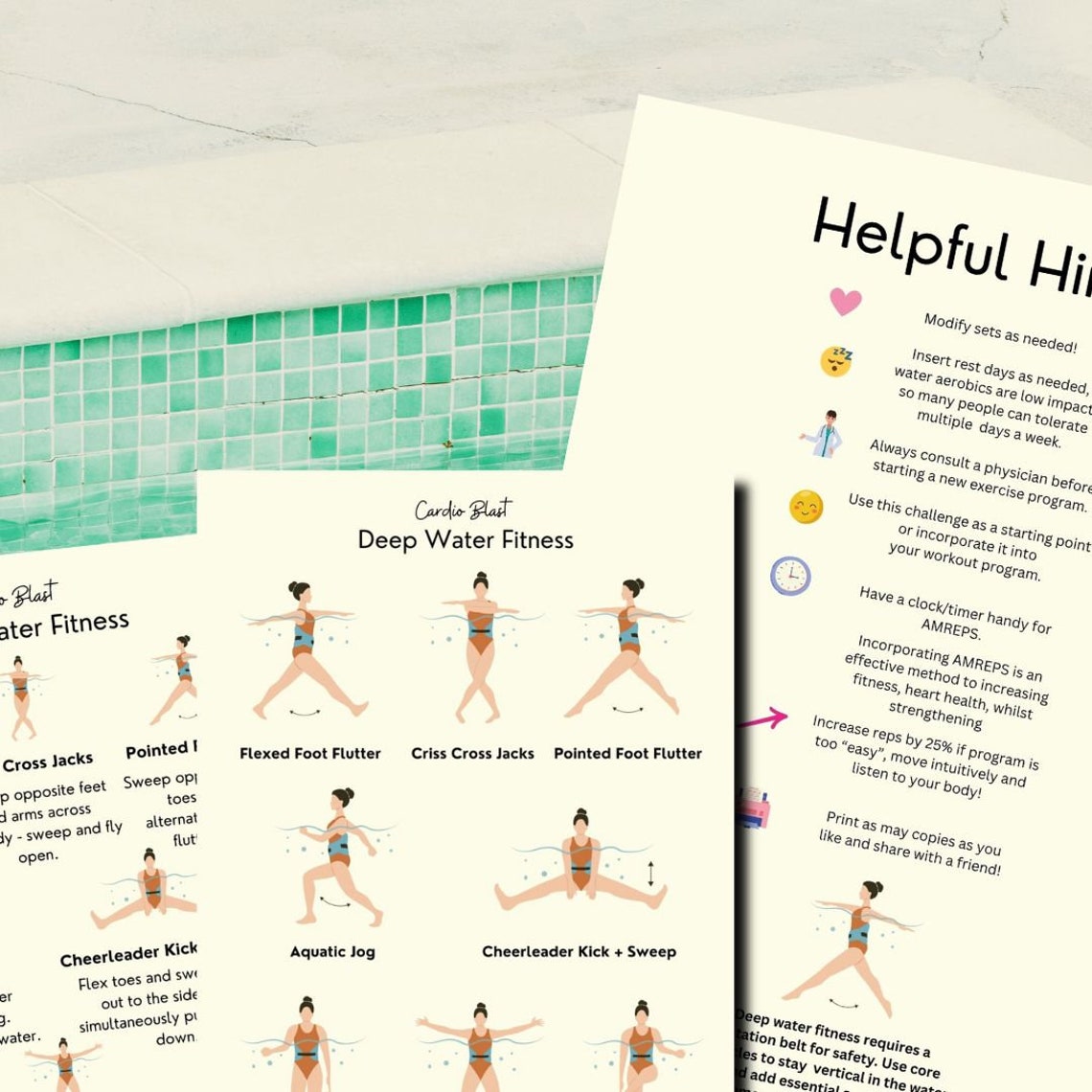 Deep Water Fitness, Water Aerobics PDF, Bodyweight Exercise, Pool ...