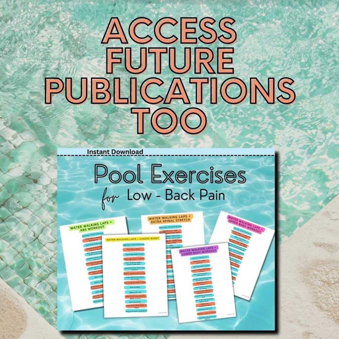 Water Aerobics Pdfs, Water Fitness, Water Exercise Digital Downloads ...