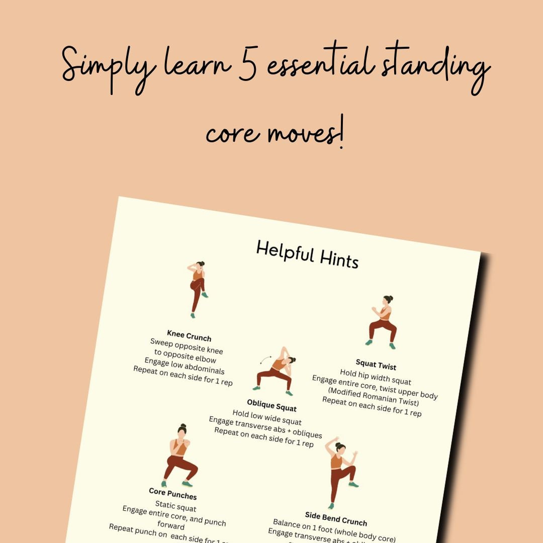 30 Day Flat Stomach Challenge, Body Workout at Home, Standing ...