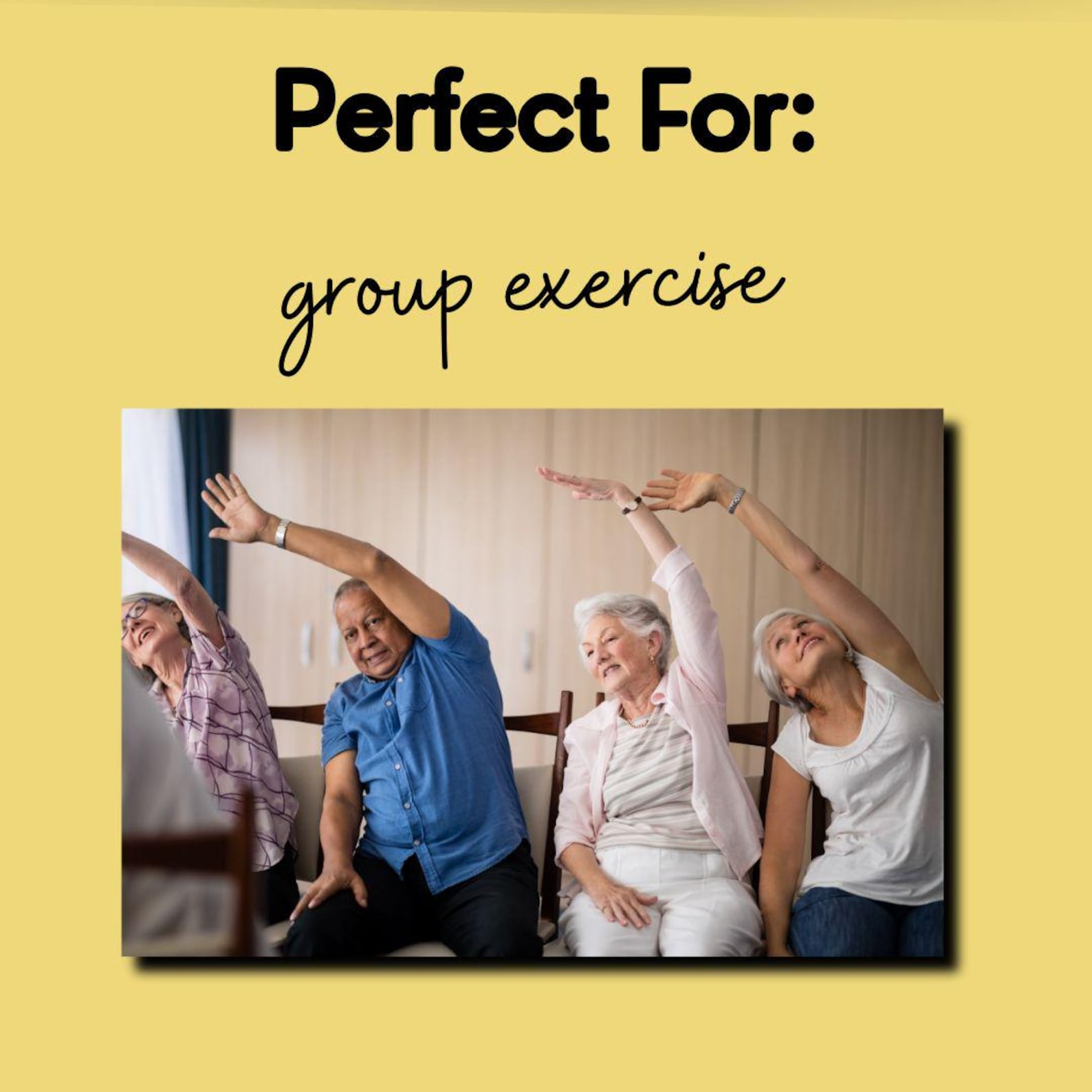 Chair Exercise Visuals for Senior, Exercise Cue Cards for Fitness ...