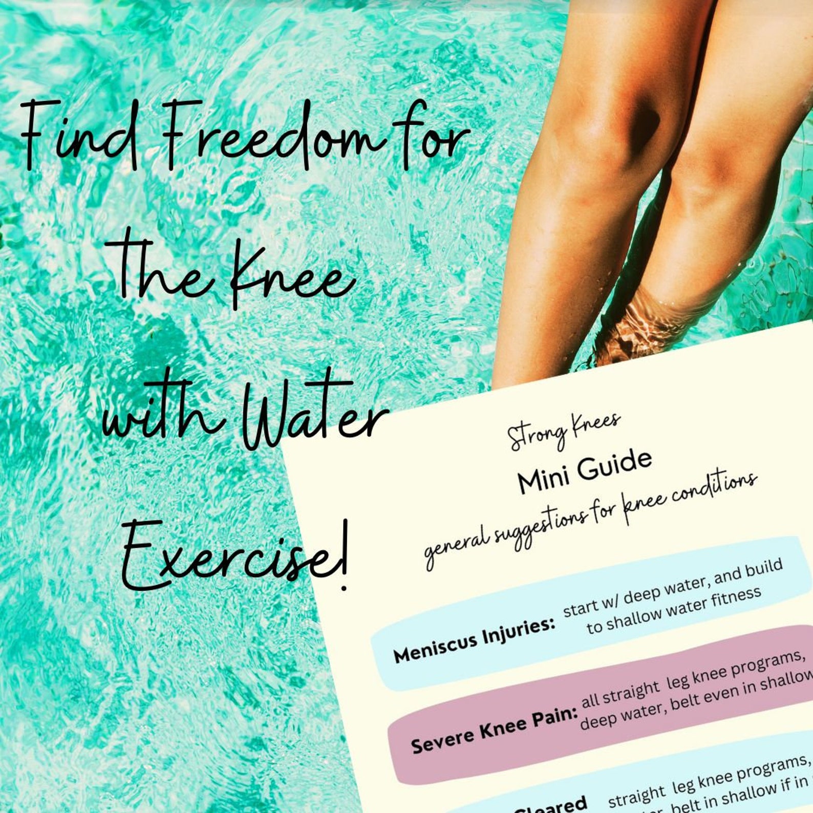 Water Aerobics Workout, Pool Exercises for Knee Pain Relief, Bodyweight ...