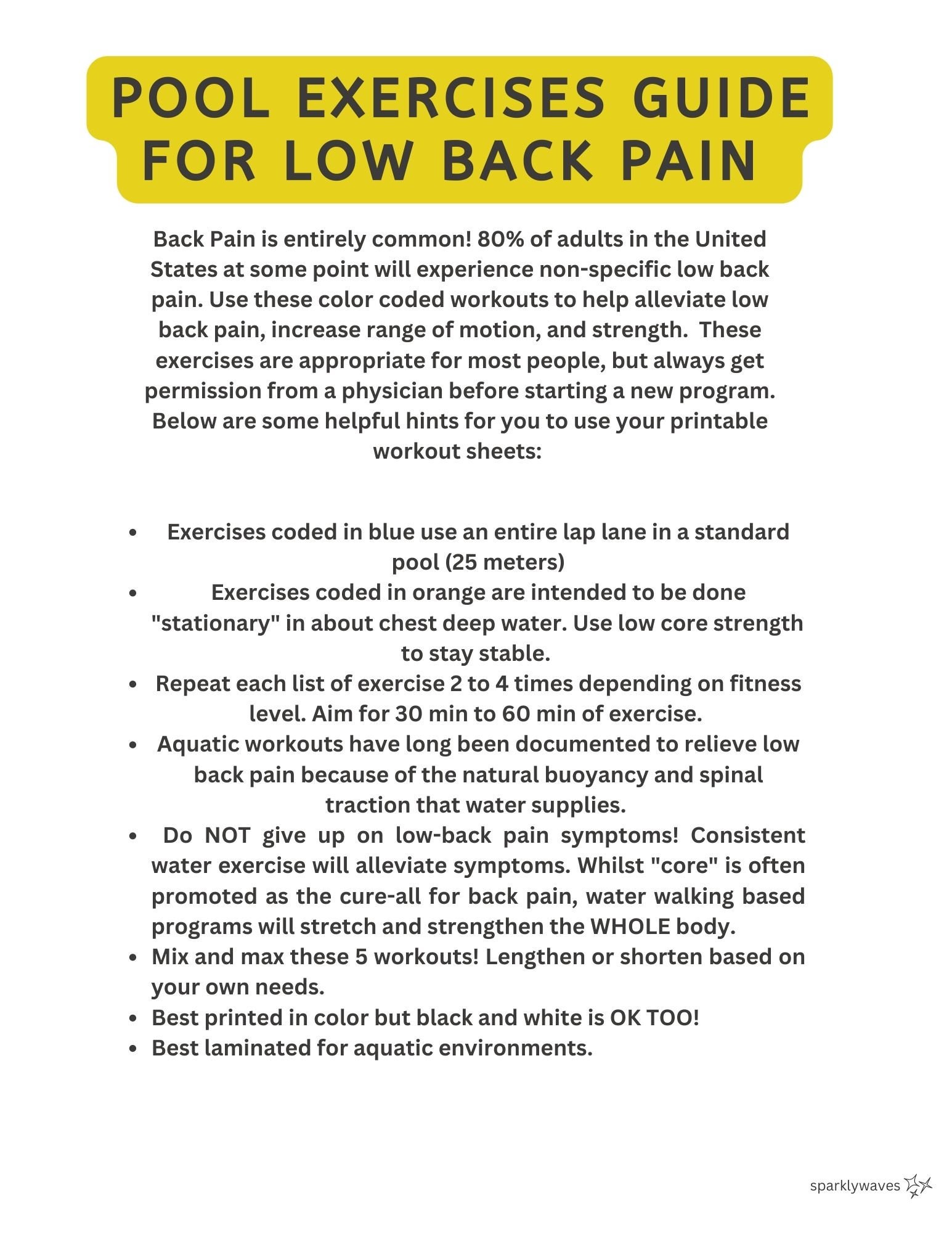 Digital Download - Water Aerobics for Low-back Pain Relief, Full-body ...