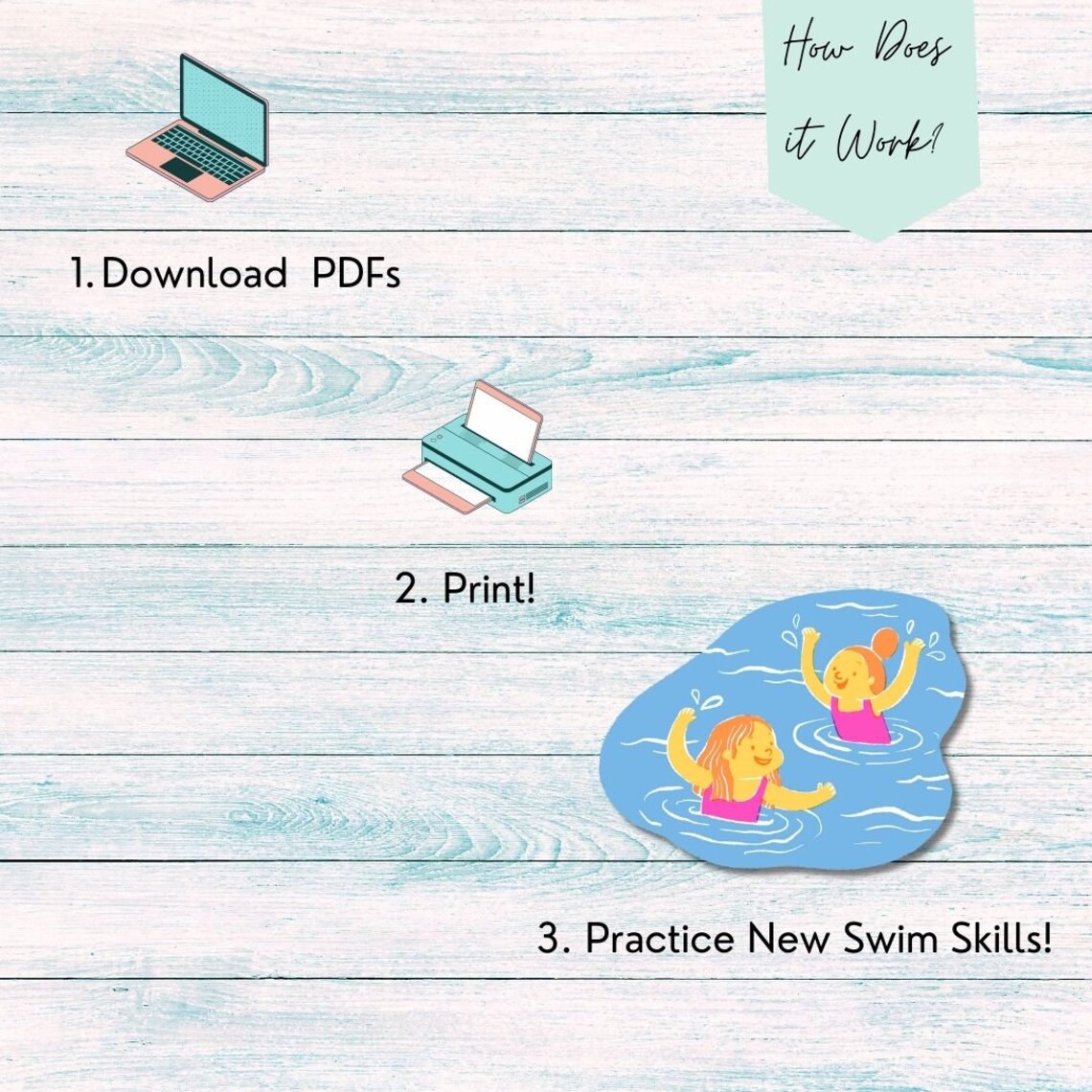 Prinatble Pre-school Swim Lessson, Beginner Swim Lesson PDF, Summer ...