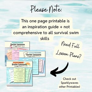 Swim Skills Checklist for Pre-schoolers, Advanced Swim Lesson for ...