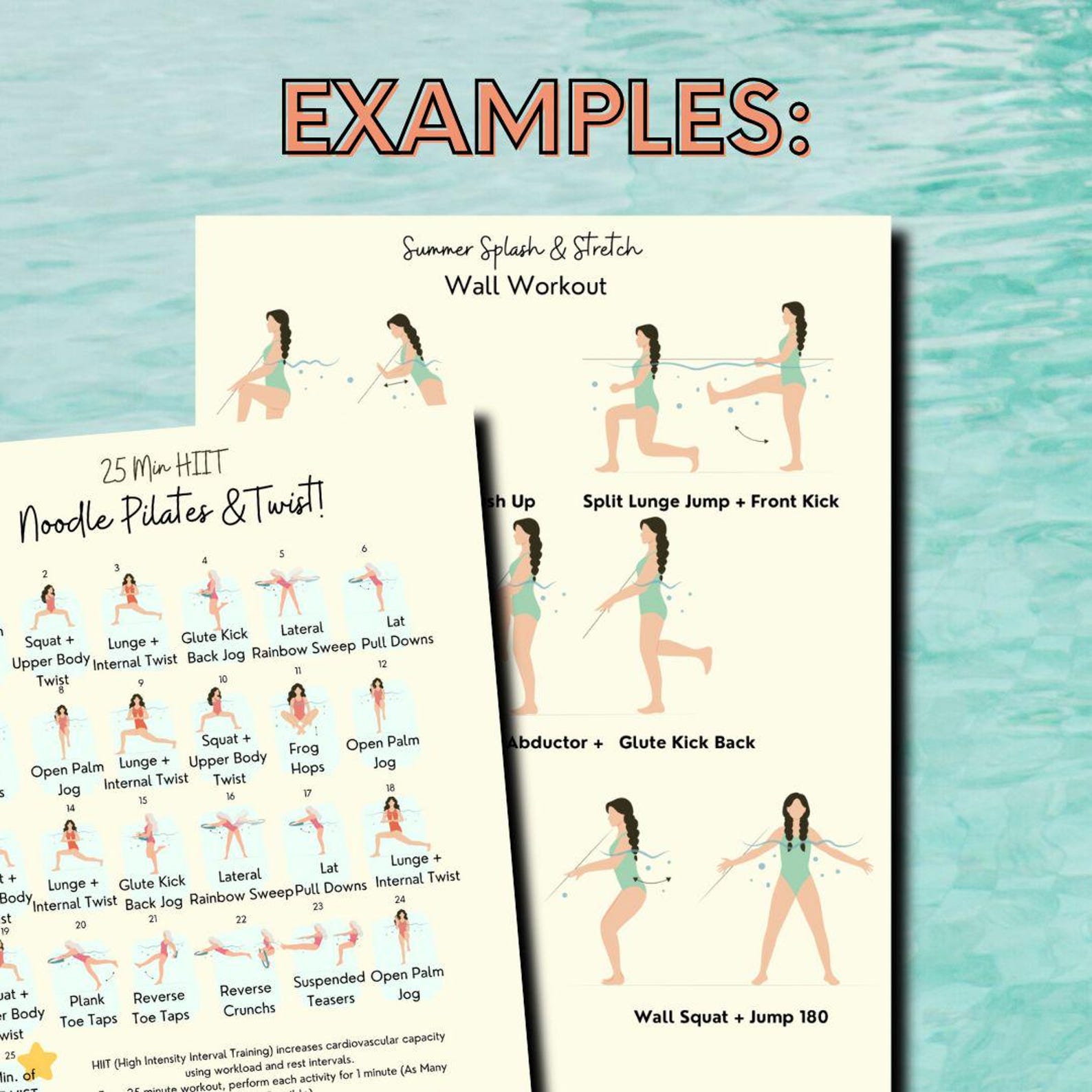 Water Aerobics Pdfs, Water Fitness, Water Exercise Digital Downloads ...