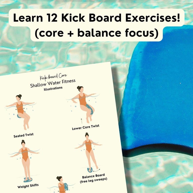 Kickboard Water Aerobics, Kick Board Water Fitness Exercise, Core Pool ...