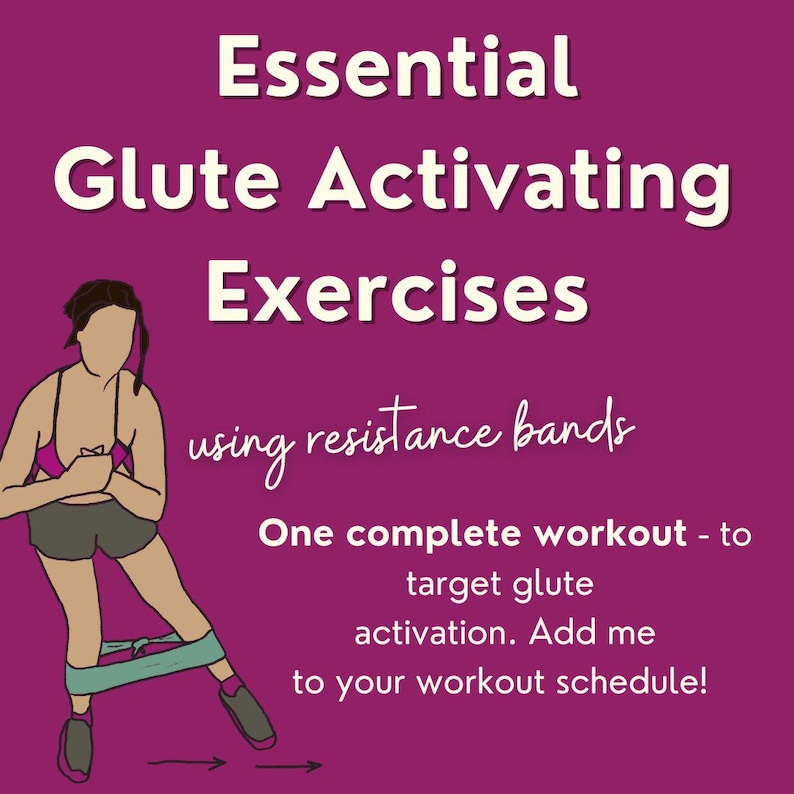 Glute Workout Routine, Band Exercises for Glutes, at Home Workouts for ...