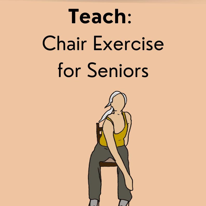 Chair Exercise Illustrations for Fitness Instructors, Chair Workout ...