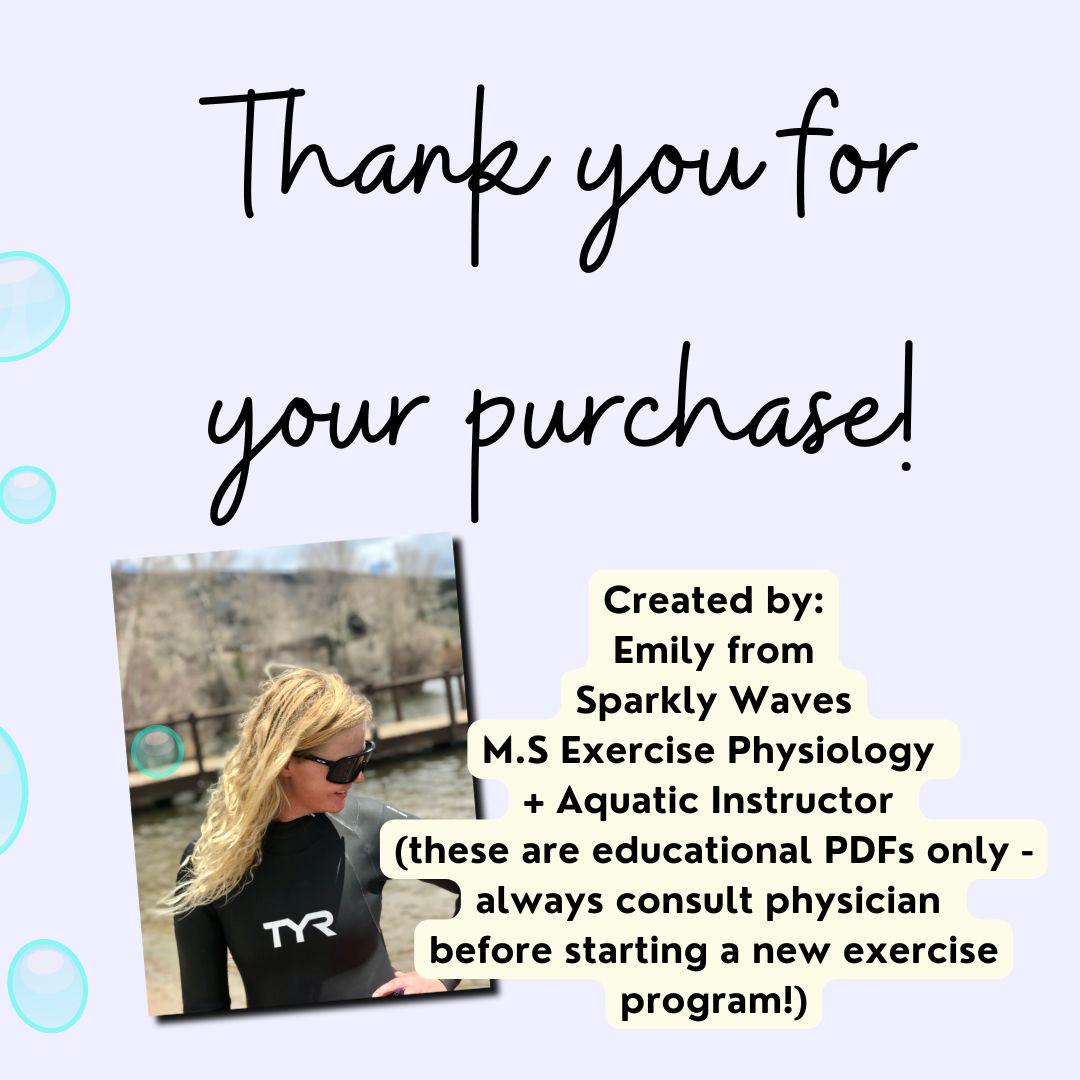 Pool Noodle Exercises for Seniors, Water Aerobics Exercise Pdfs, Belly ...