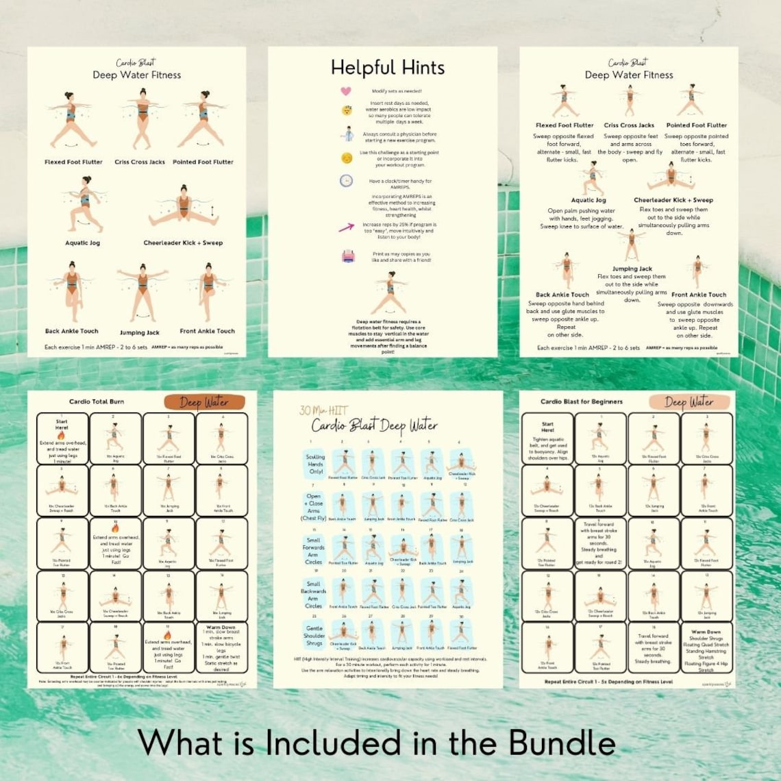 Deep Water Fitness, Water Aerobics PDF, Bodyweight Exercise, Pool ...