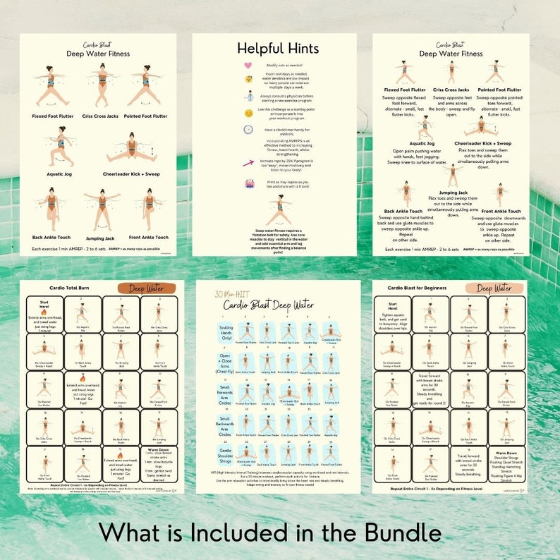 Deep Water Fitness, Water Aerobics PDF, Bodyweight Exercise, Pool ...