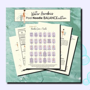 Pool Noodle Exercises for Seniors, Water Aerobics Exercise Pdfs, Belly ...