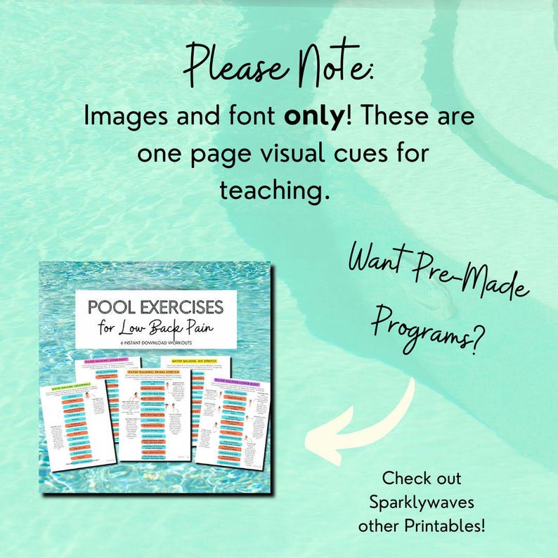 Visual Aids for Group Exercise Instructors, Water Aerobics Class Ideas ...