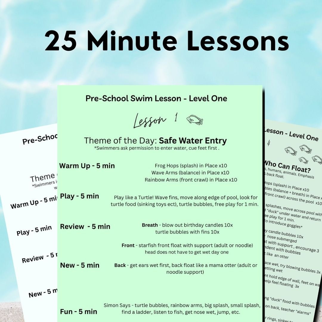 Swim Lessons for Preschoolers, Aquatics Level One, Toddler Swim Class ...